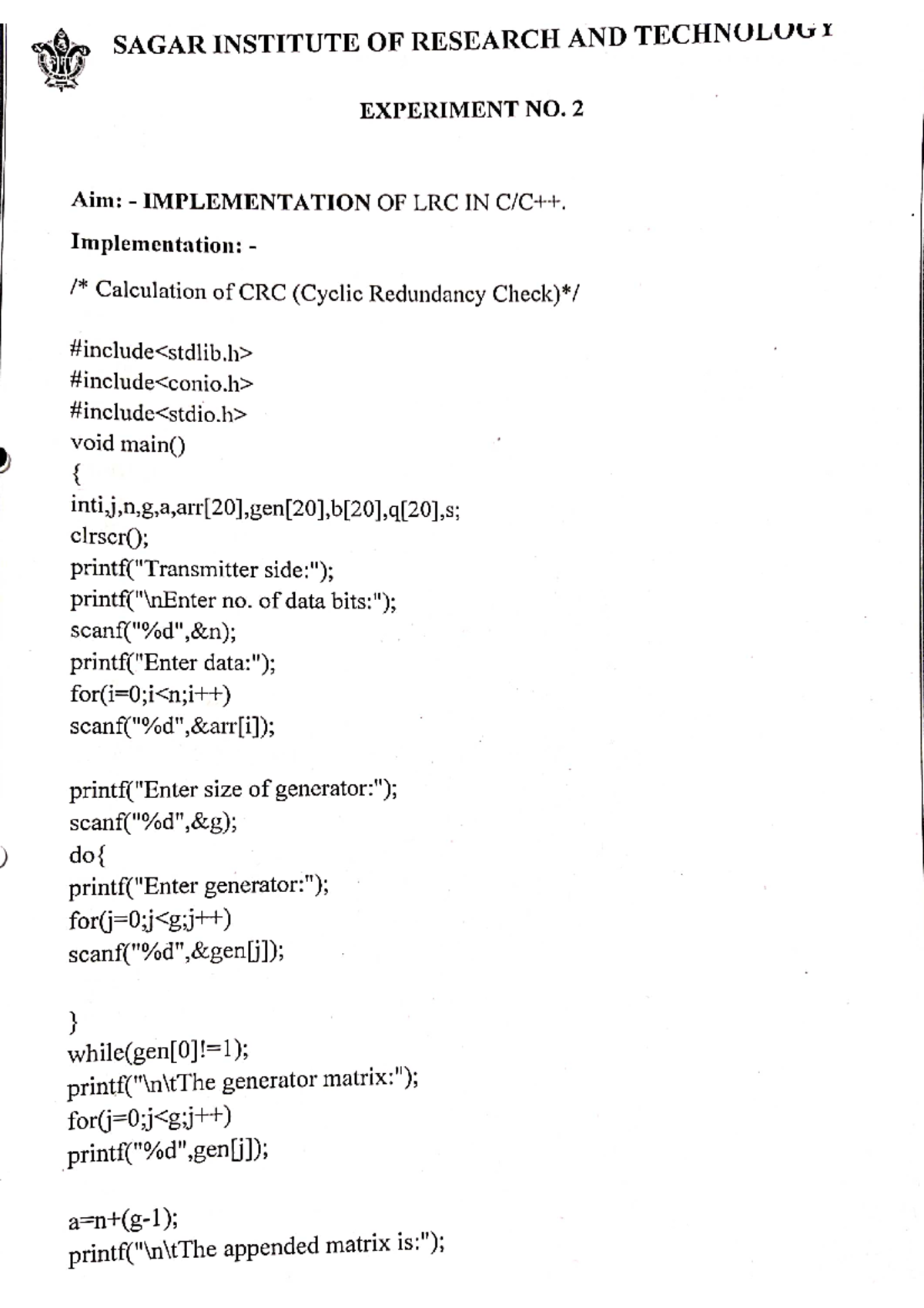 CN Labfile - 10 lab assignments with description - Computer Science ...