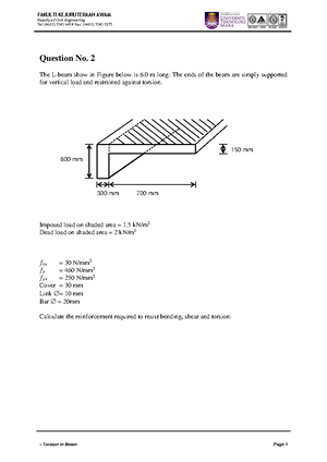 TASK 1 Assignment - reinforced concrete - TASK 1 The Eurocodes for ...