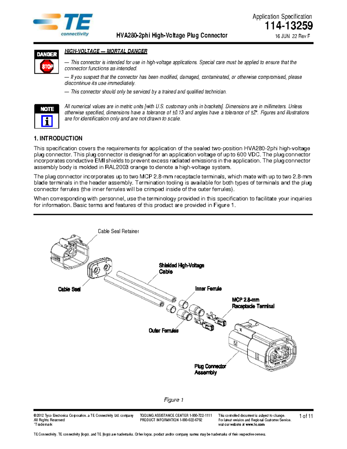 TE HVA280 114-13259 F - Ejemplo de Data sheet - Application ...