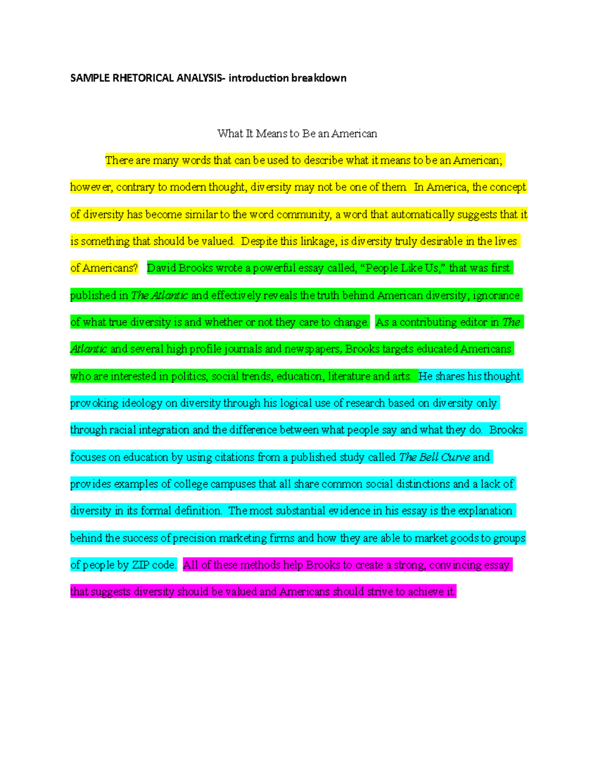 Rhetorical+analysis+introduction - SAMPLE RHETORICAL ANALYSIS ...
