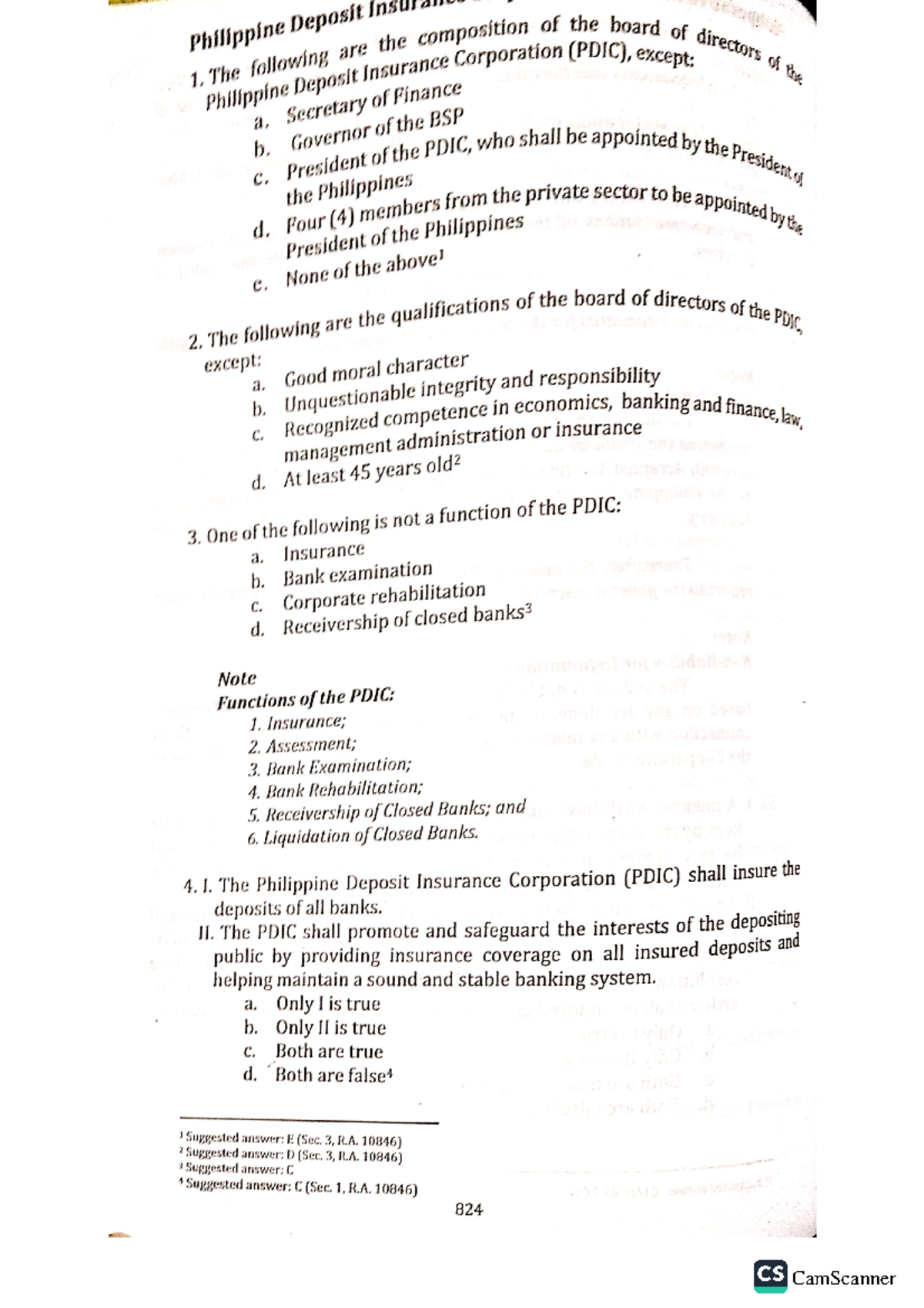 PDIC - Banking laws - Studocu