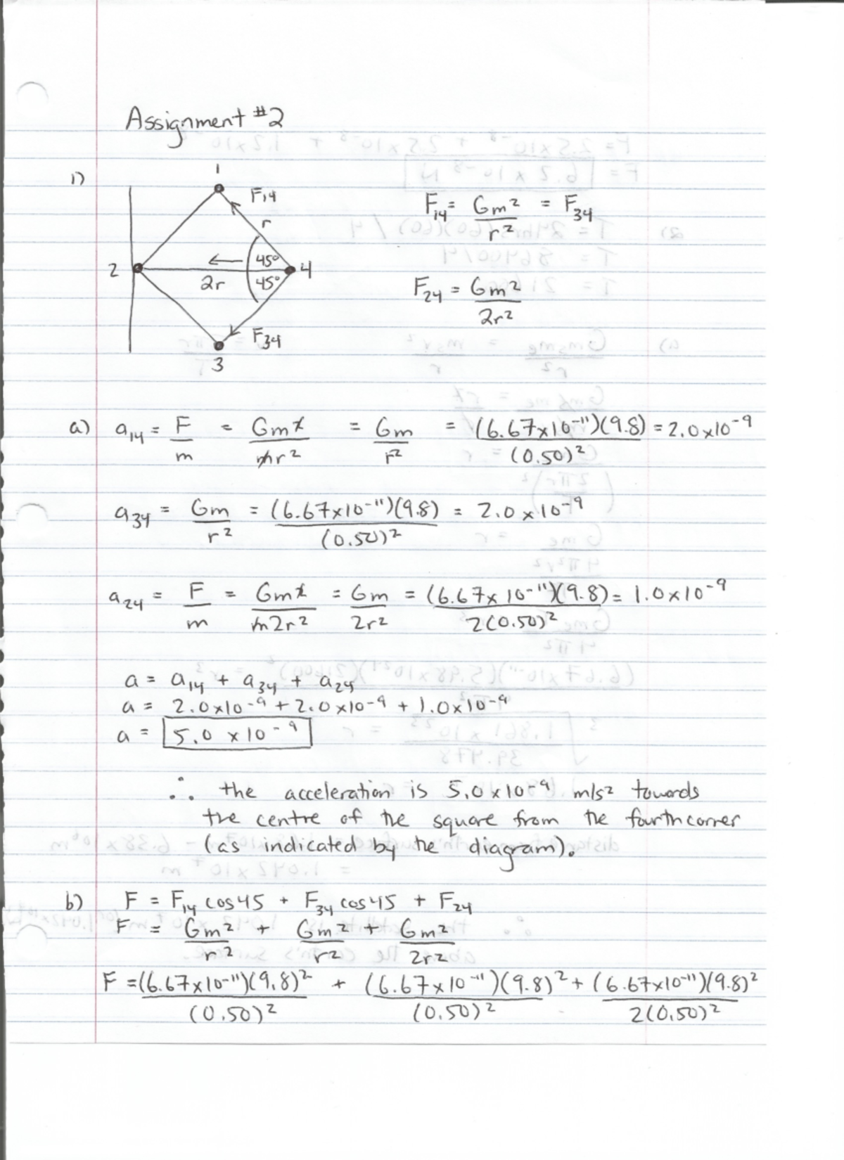 PHYS 200 Assignment 2 Part 1 - Phys 200 - , a 2 a I f .7. mishmu , M ,7 ...