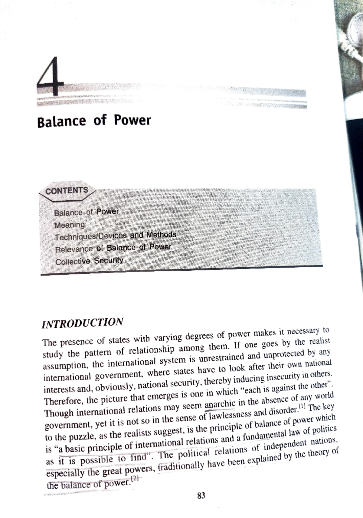 Balance Of Power - 4 Balance of Power CONTENTS Balance of Powver ...