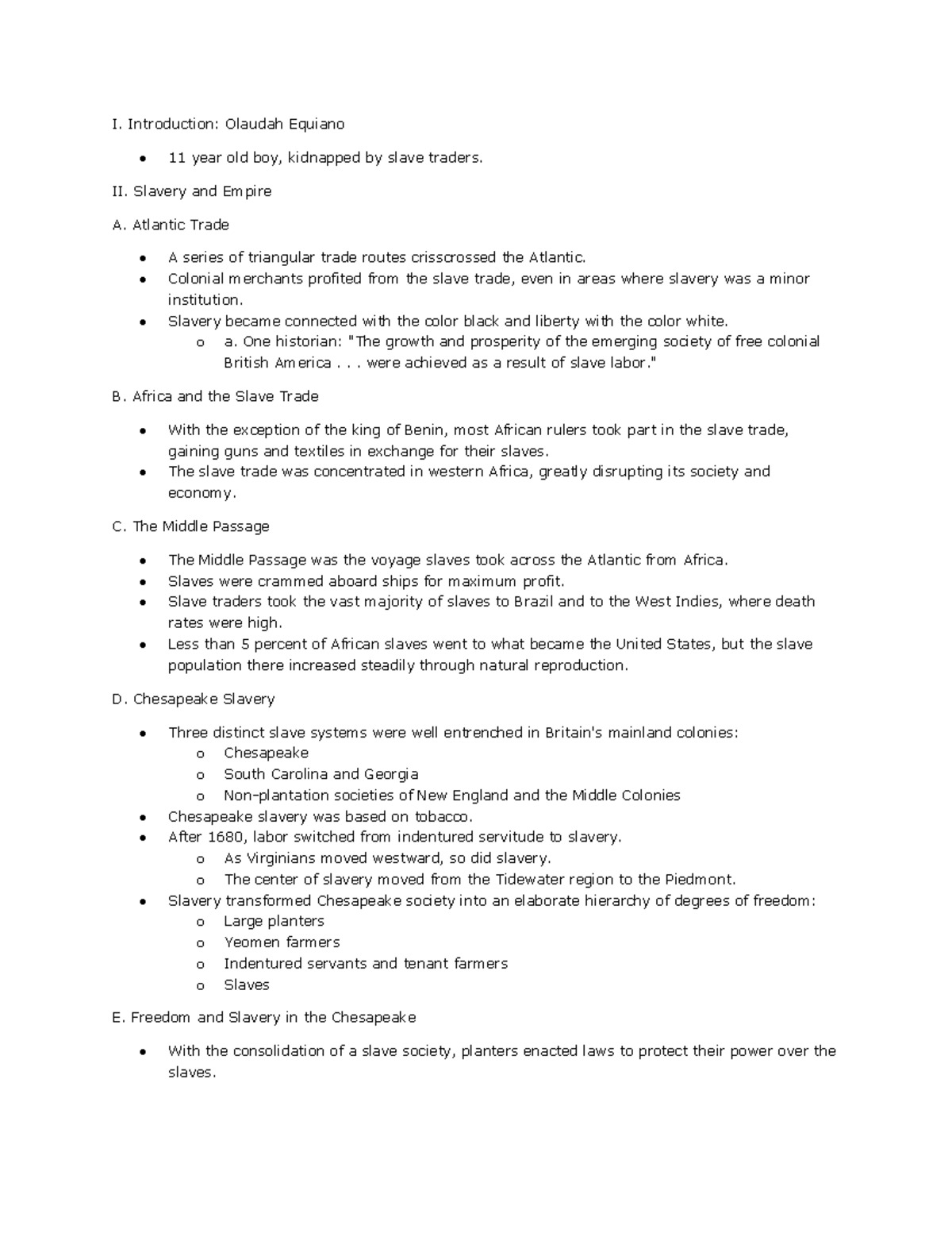 CH. 4 Outline - Chapter 4 of the Give Me Liberty history textbook. - I ...