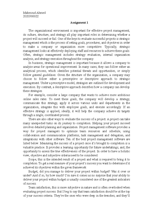 PR Assignment 3 - Introduction to Project Management Assignment 3 In this Assignment, I will ...