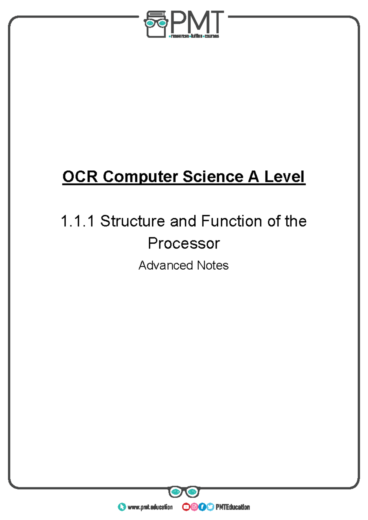 1.1.1. Structure and Function of the Processor - OCR Computer Science A Level 1.1 Structure and ...