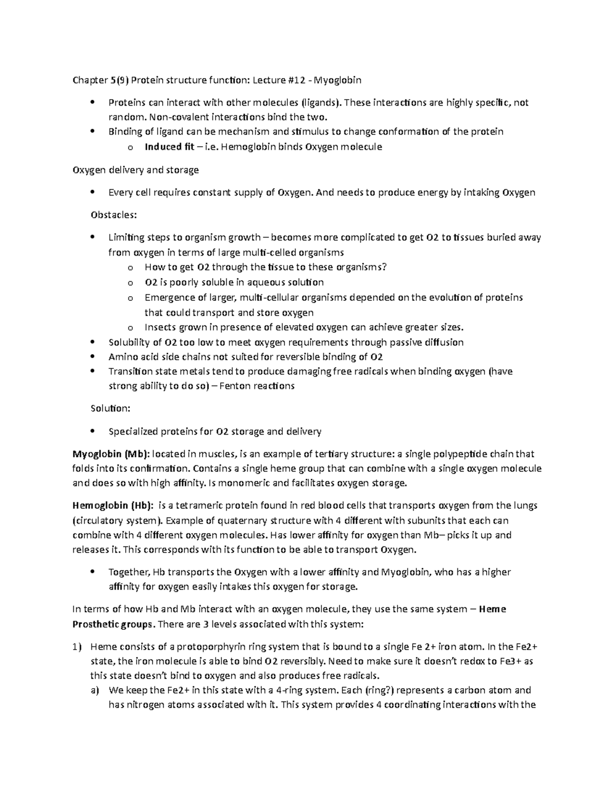 BMSC 200 Module 5 - Chapter 5(9) Protein structure function: Lecture ...