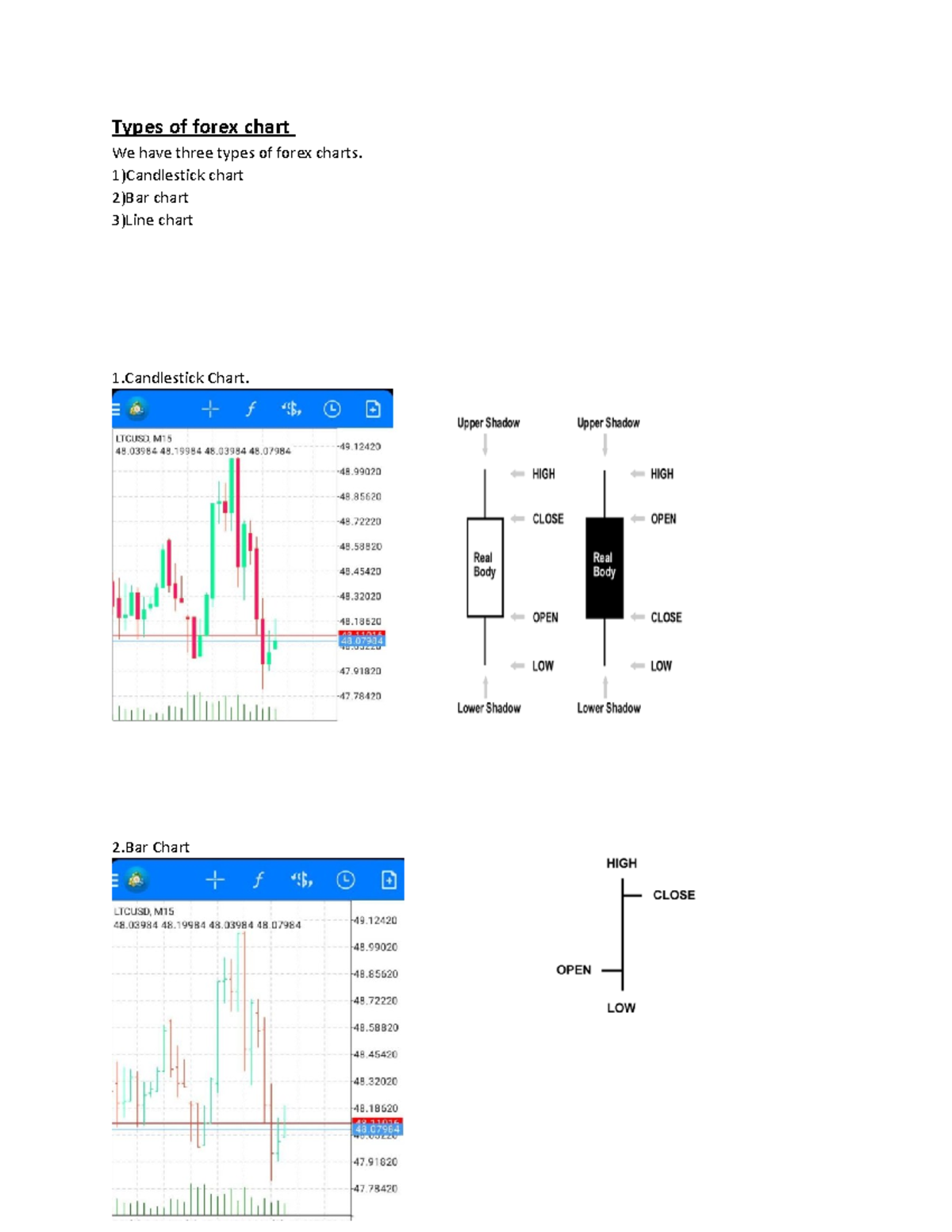 Lesson 3 - Types of forex chart We have three types of forex charts. 1 ...