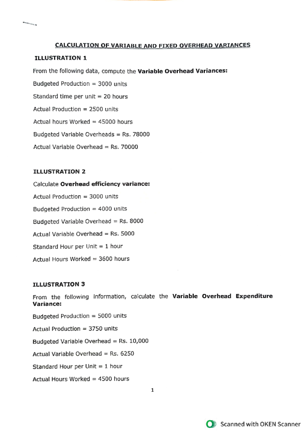 Variance - Management Accounting - Studocu