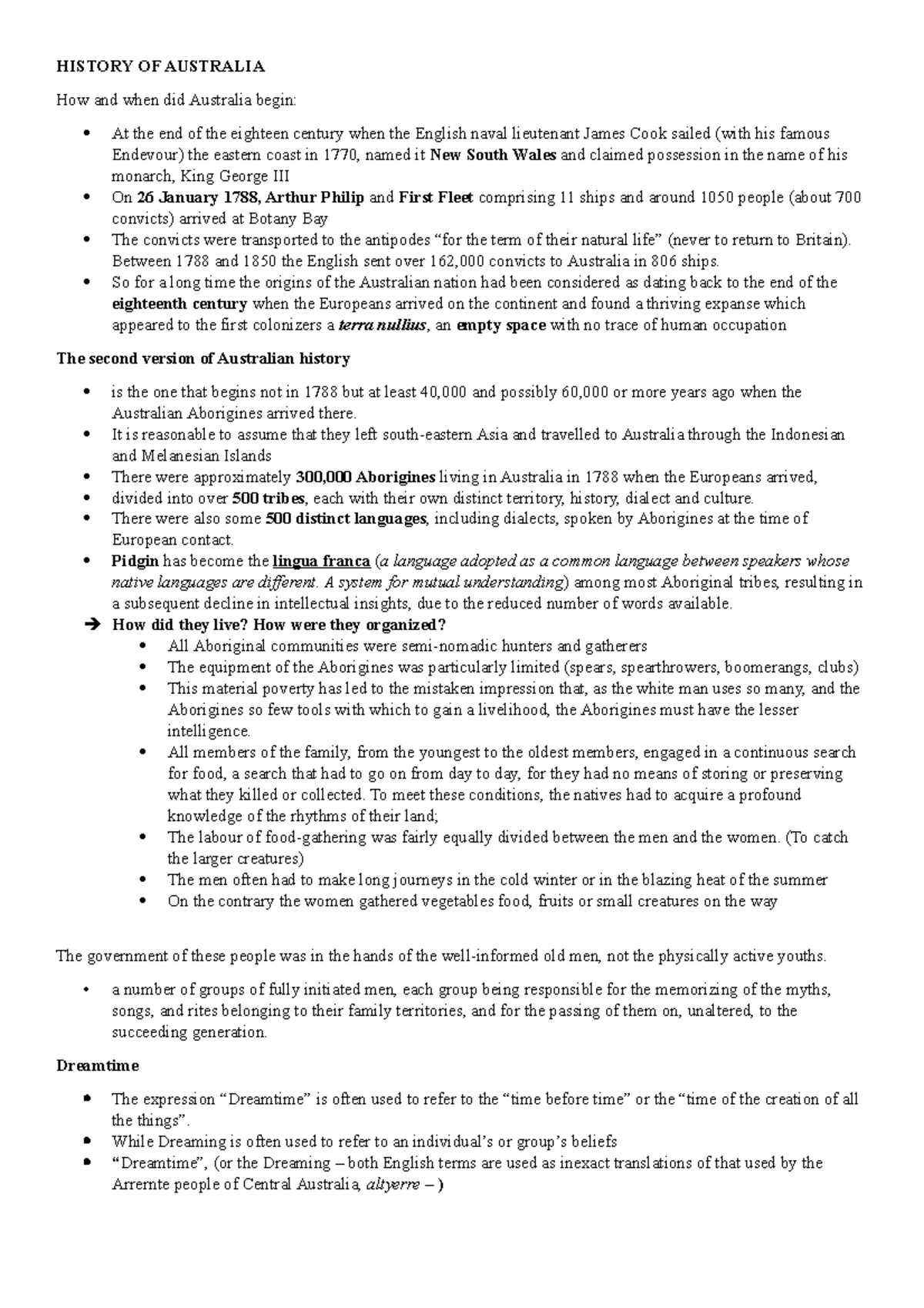 History OF Australia Africa - HISTORY OF AUSTRALIA How and when did ...