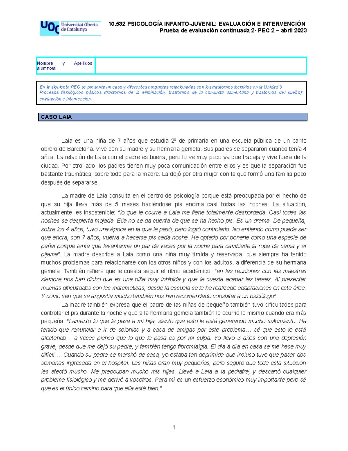 Enunciado PEC2 80 - soluciones - Prueba de evaluación continuada 2- PEC 2 – abril 2023 Nombre y ...