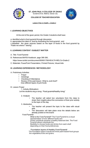 Filipino 2-DLP WEEK5 - Department of Education Detailed Lesson Plan in ...