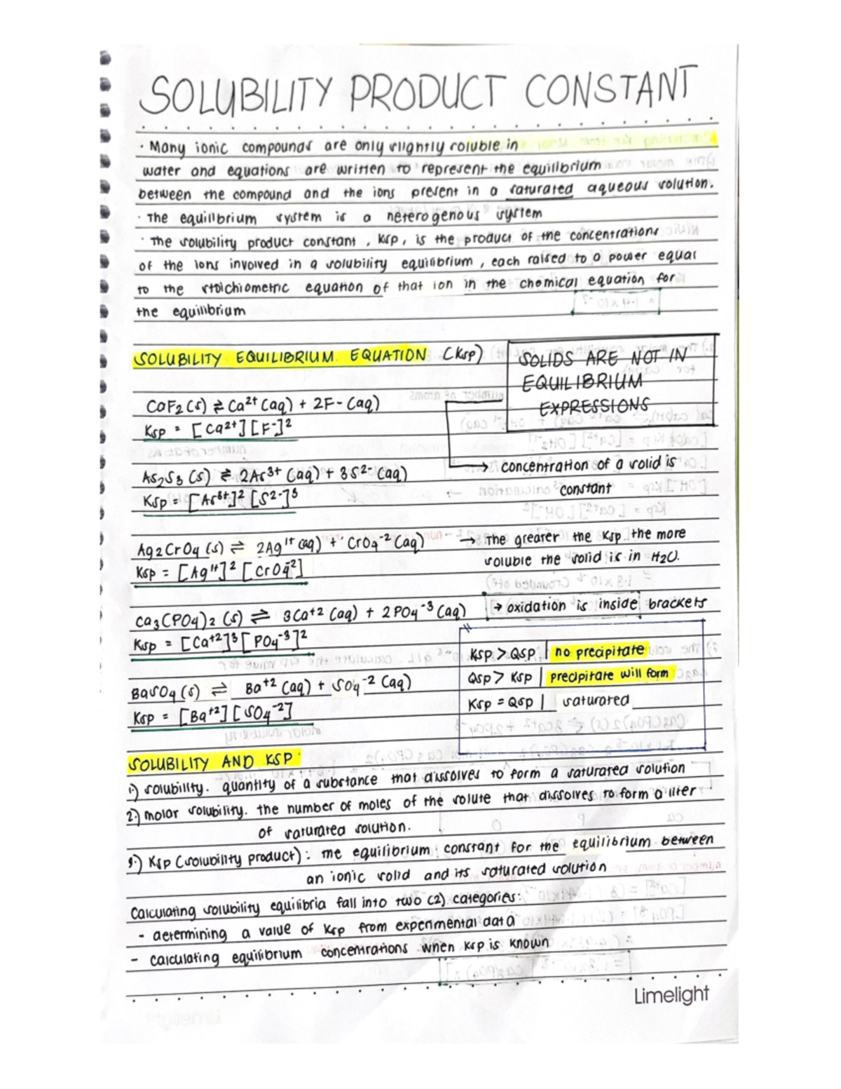 Organic Chemistry_Solubility Product Constant - Bachelor of Science ...
