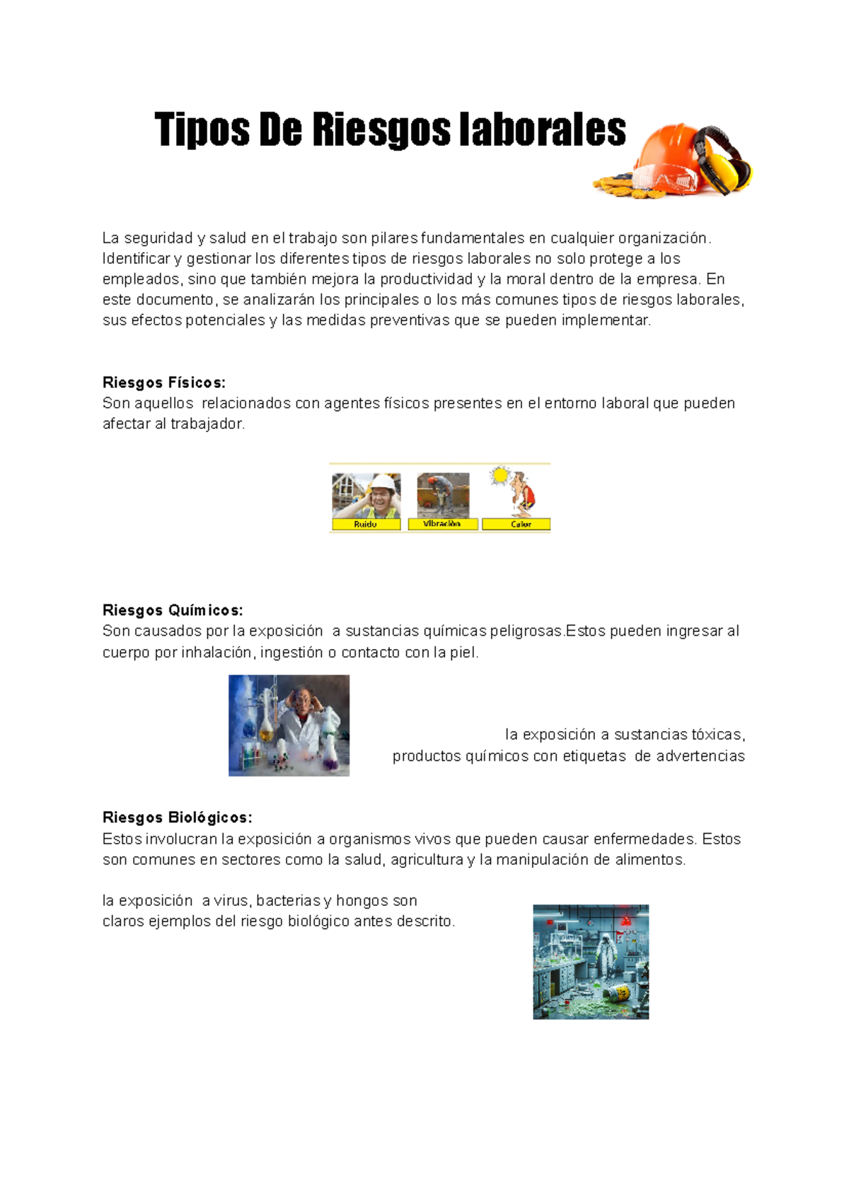 Tipos de Riesgos laborales - Identificar y gestionar los diferentes ...