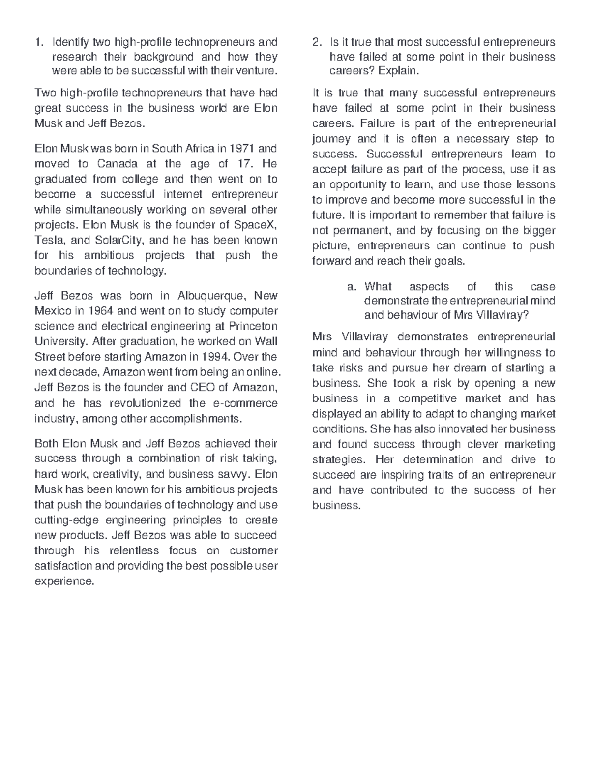 Techno - notes - Identify two high-profile technopreneurs and research ...