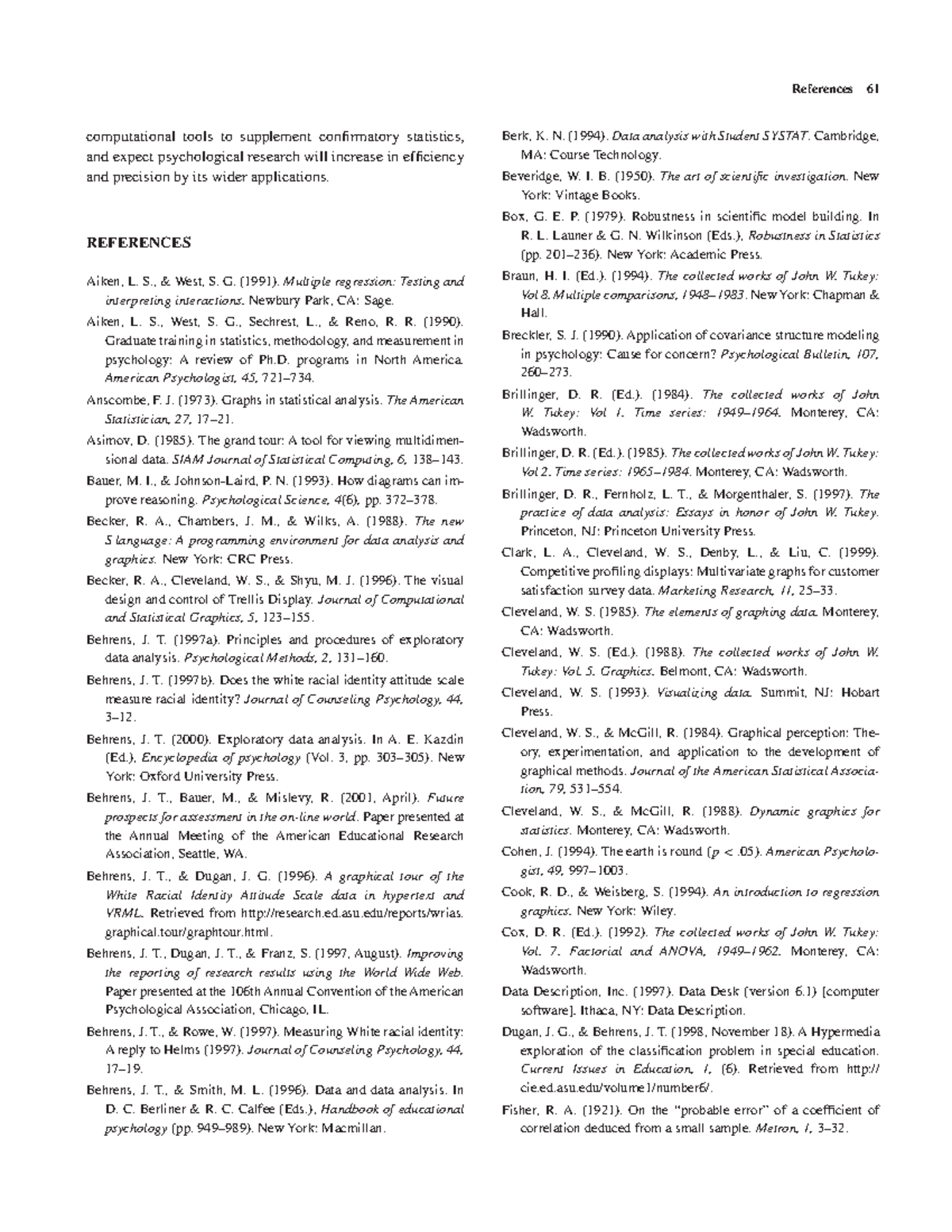 Irving B. Weiner Research methods in psycholog-30 - References 61 ...