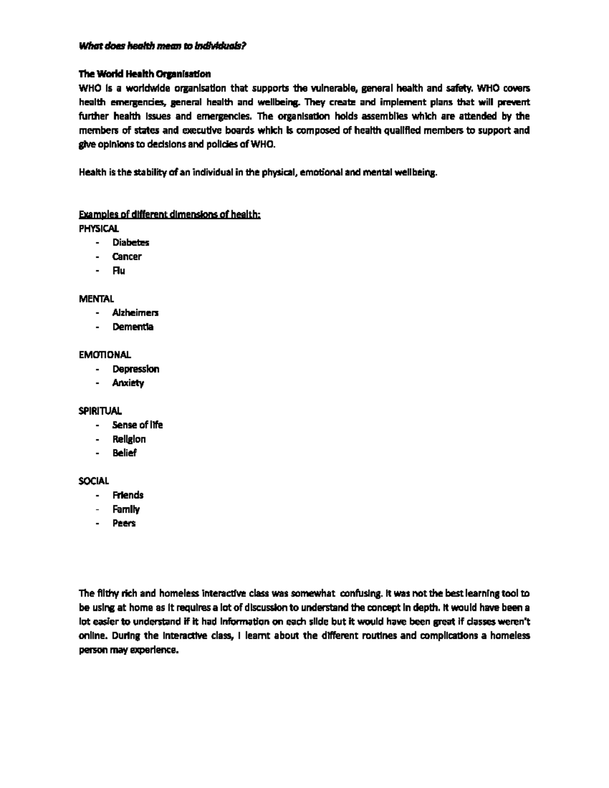 Pdhpe notes - Studocu