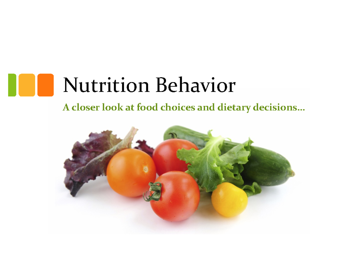 Nutrition Behavior Fall 2021 (Students) - Nutrition Behavior A closer ...