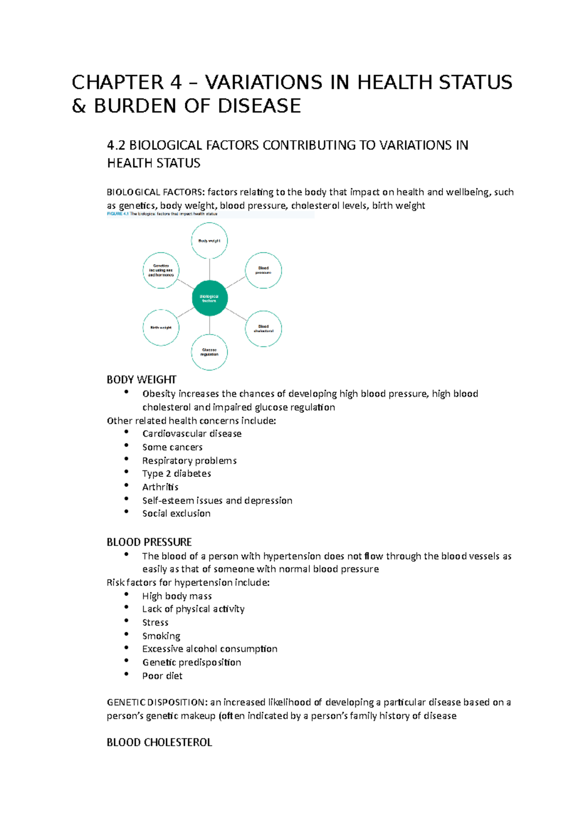 Chapter 4 - CHAPTER 4 – VARIATIONS IN HEALTH STATUS & BURDEN OF DISEASE ...