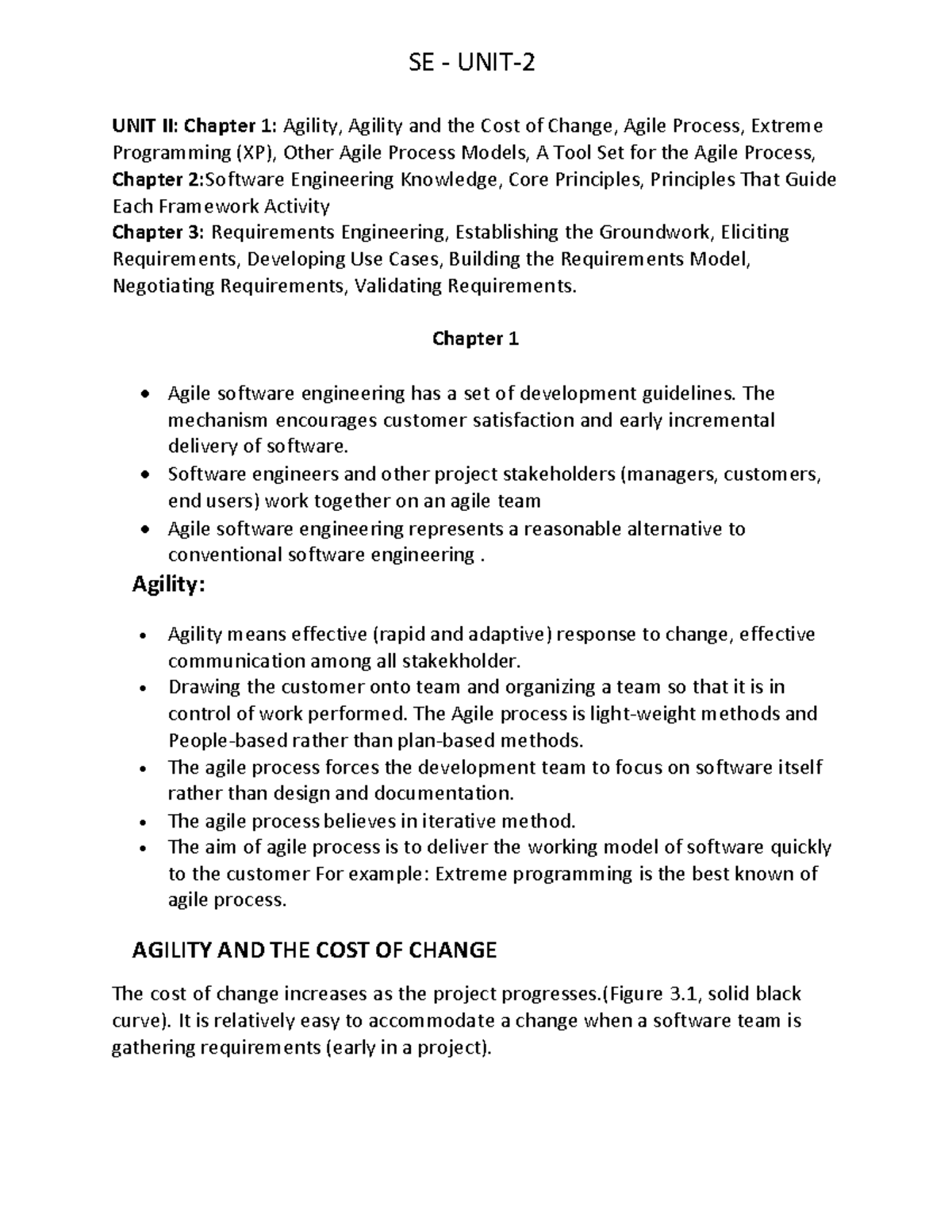 SE-UNIT-II - software Engineering Notes - SE - UNIT- 2 UNIT II: Chapter ...