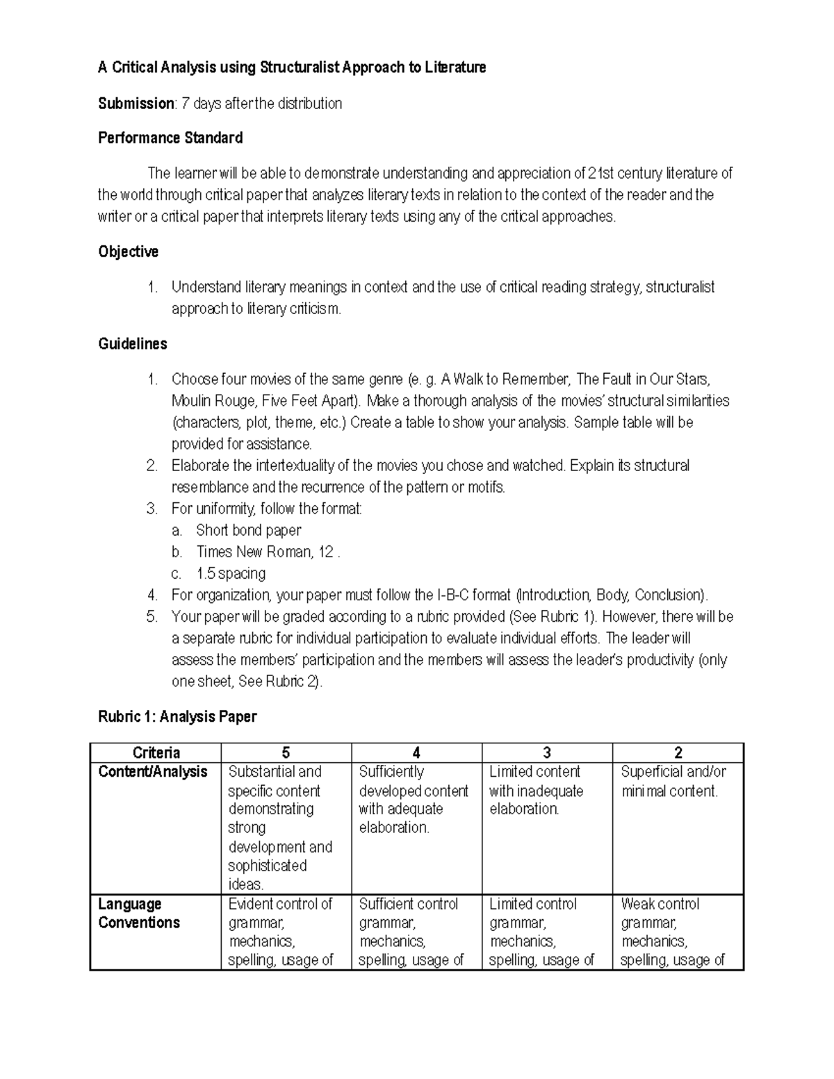 A Critical Analysis using Structuralist Approach to Literature ...