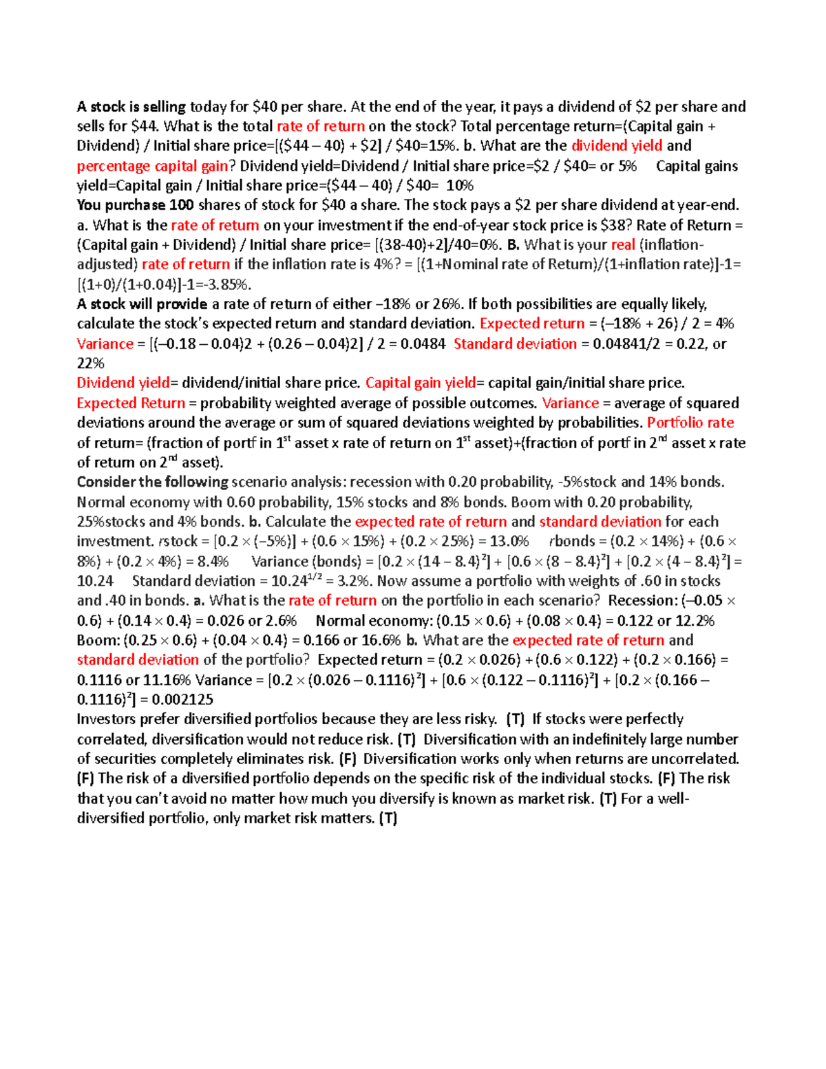 11 ] Problems11 ] Problems - A stock is selling today for per share. At ...
