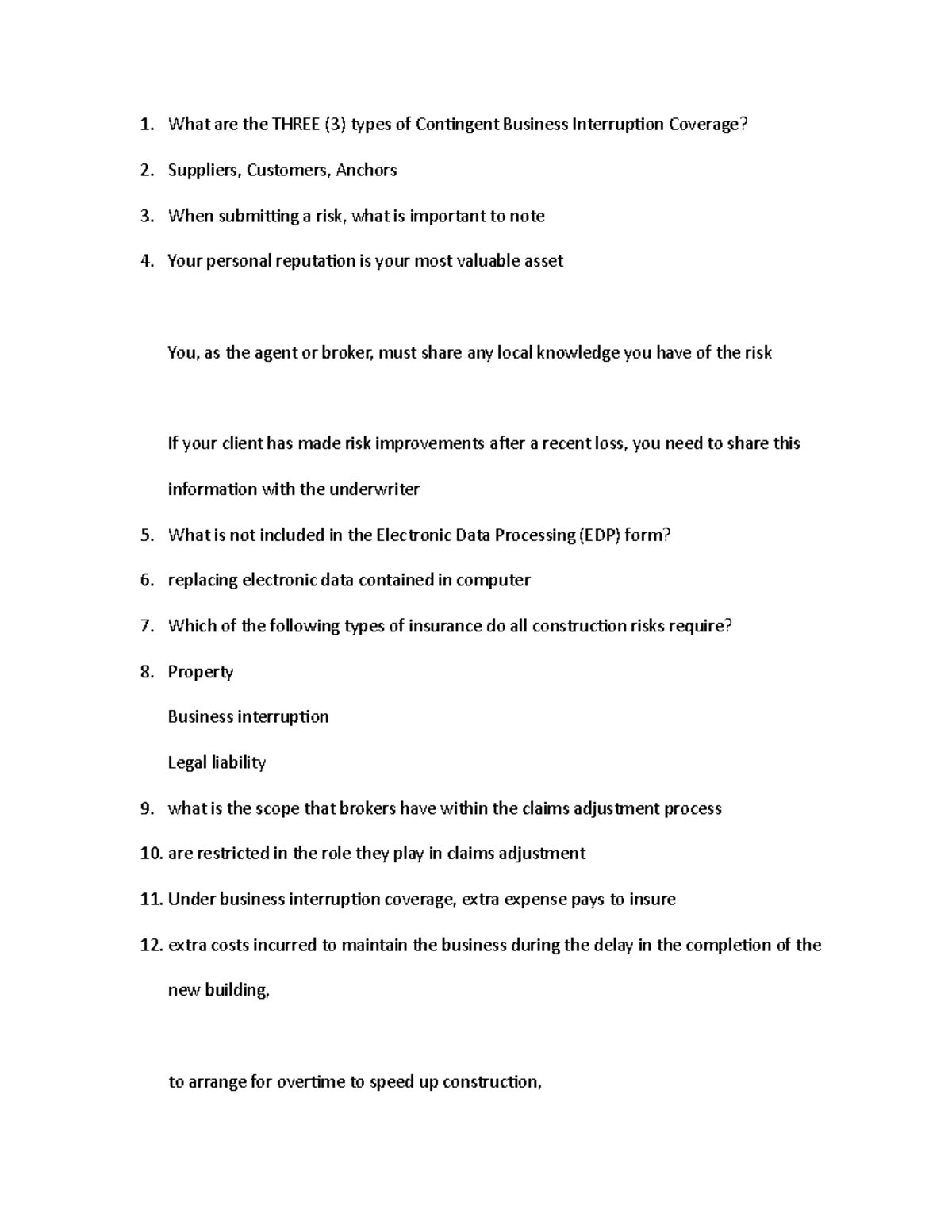 Busmgt 290 19 - notes - What are the THREE (3) types of Contingent ...