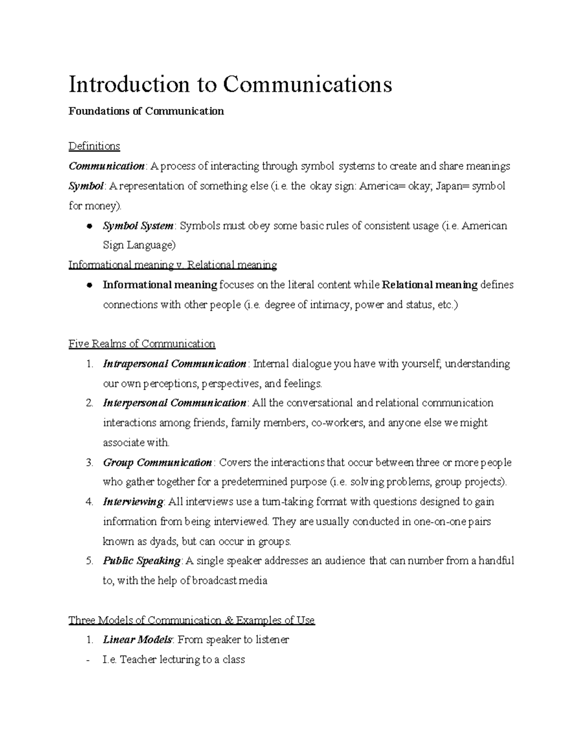 CST 105 - This document is a compilation of lectures from Intro to ...