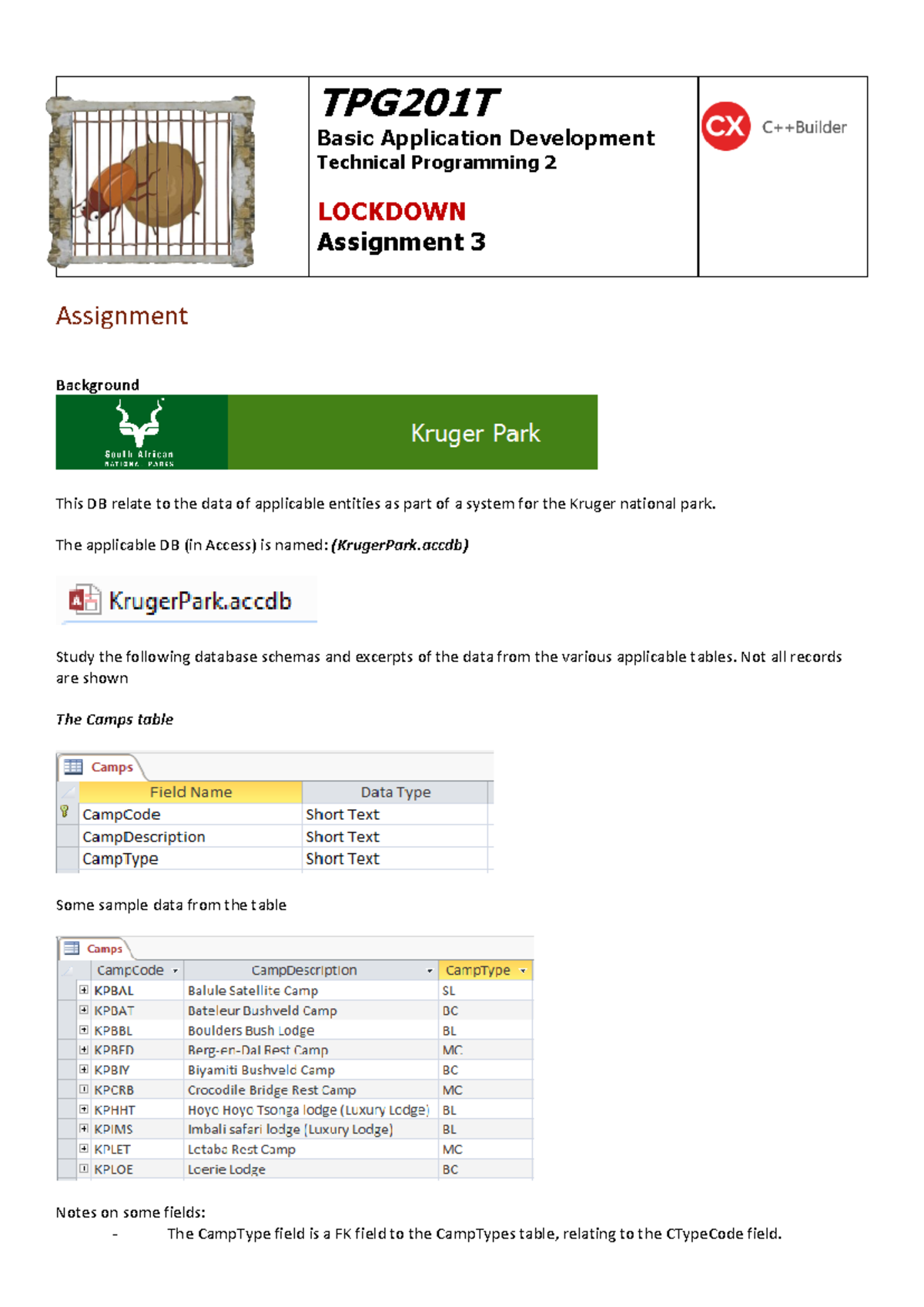 Tpg201t Assignment Lockdown 3 S1 2020 Memo Tpg201t Basic Application Development Technical