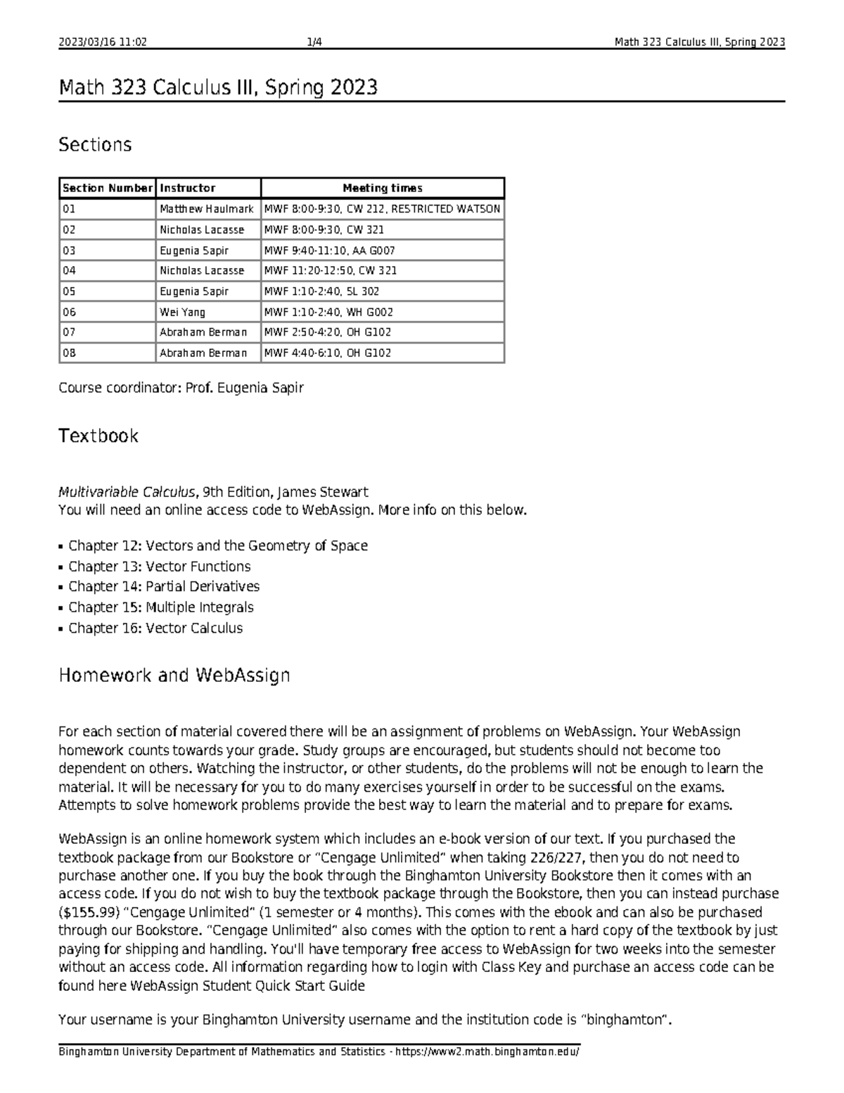 Math323Syllabus - The syllabus - 2023/03/16 11:02 1/4 Math 323 Calculus ...