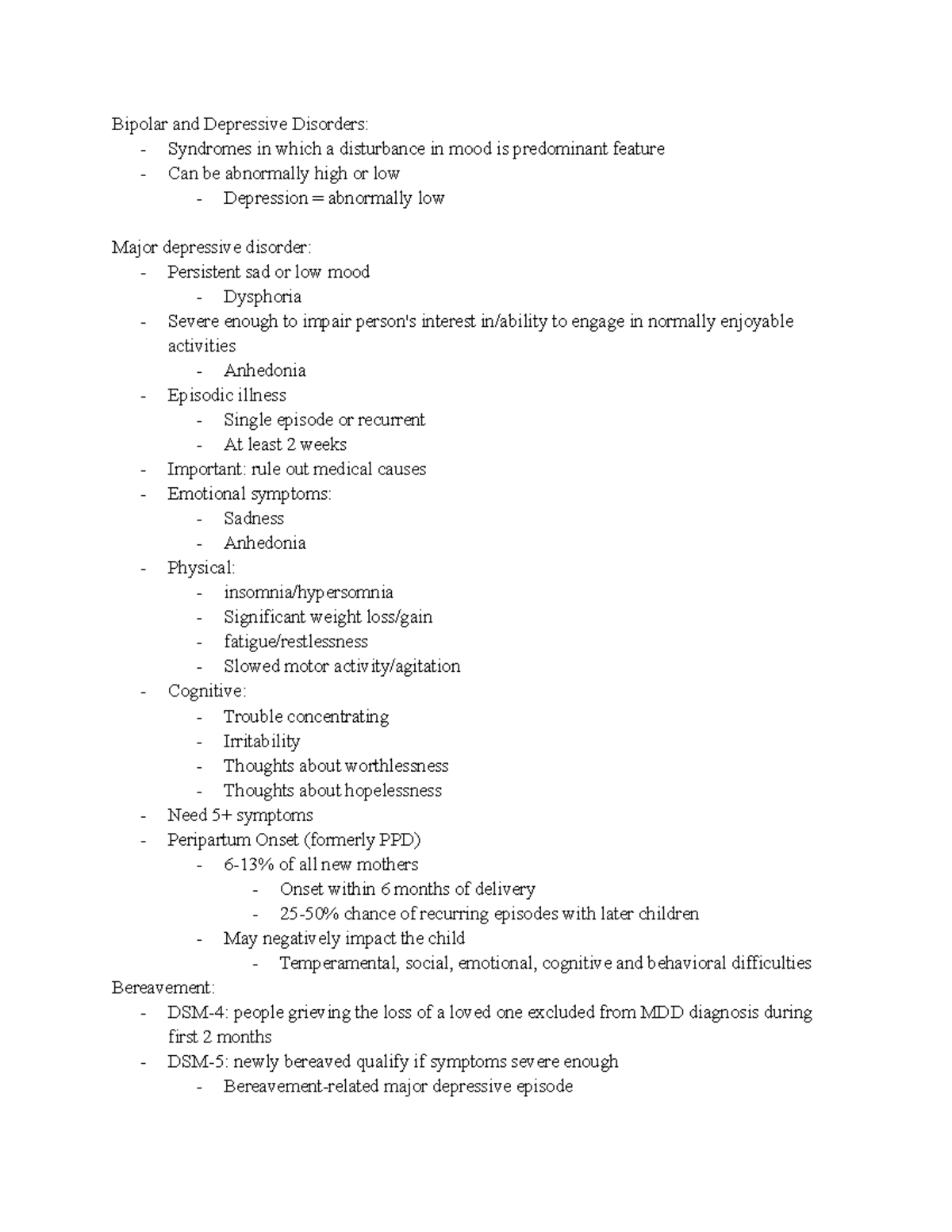 Chapter 7 Mood Disorders - Bipolar and Depressive Disorders ...