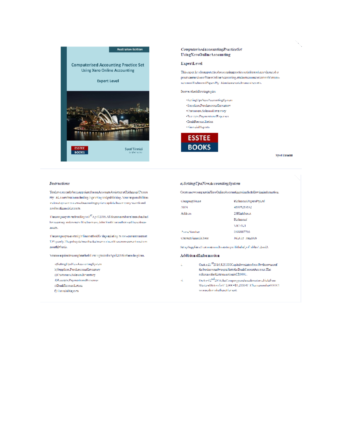 Xero Prac Set - Xero Practice Set Richards Paper Company - Accountancy ...