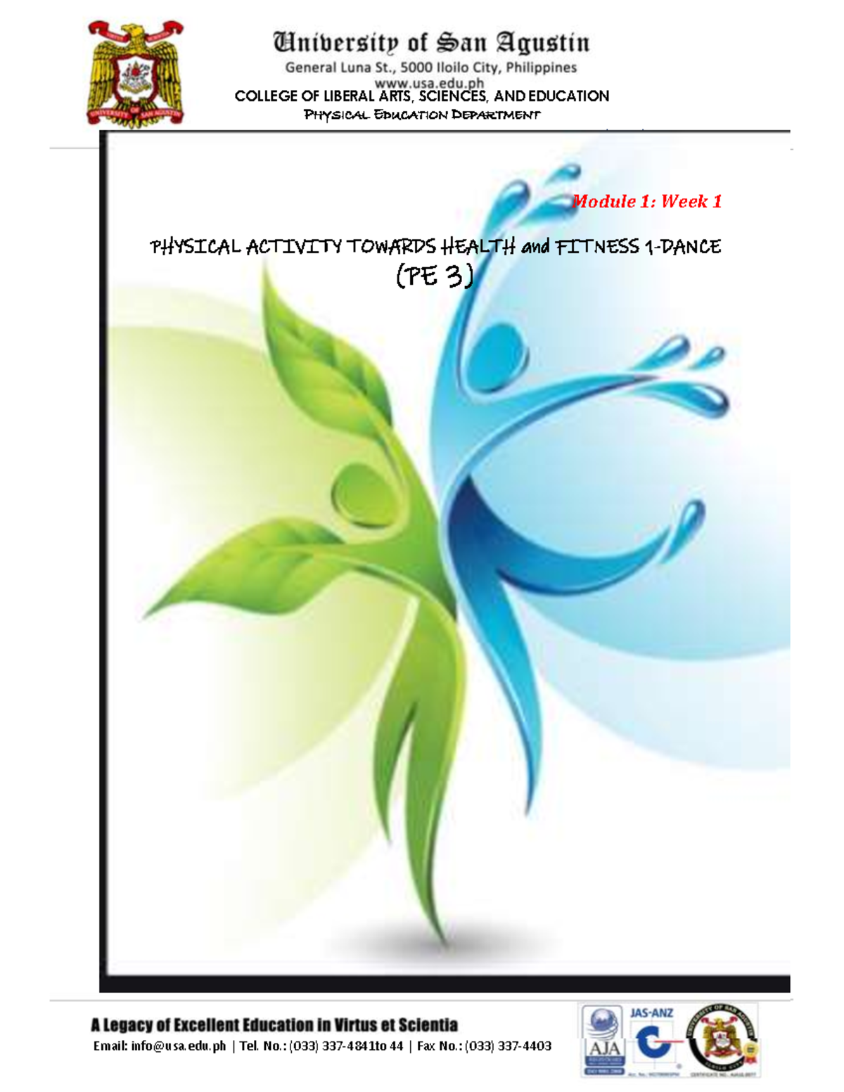 PE 3 - PE 3PE 3PE 3PE 3 - PHYSICAL EDUCATION DEPARTMENT PREPARED BY: AS-PE DEPARTMENT Module 1 ...