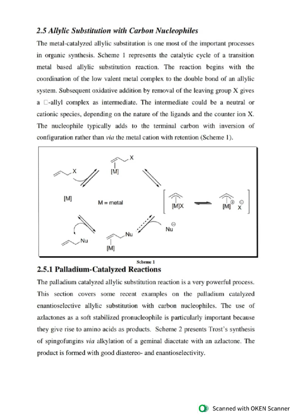 Chemistry- Allylic Substitution with Carbon Nucleophiles, - Organic ...