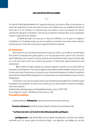 Prise de note cours Philo sur la liberte par Spinoza - Doxa = le sens ...