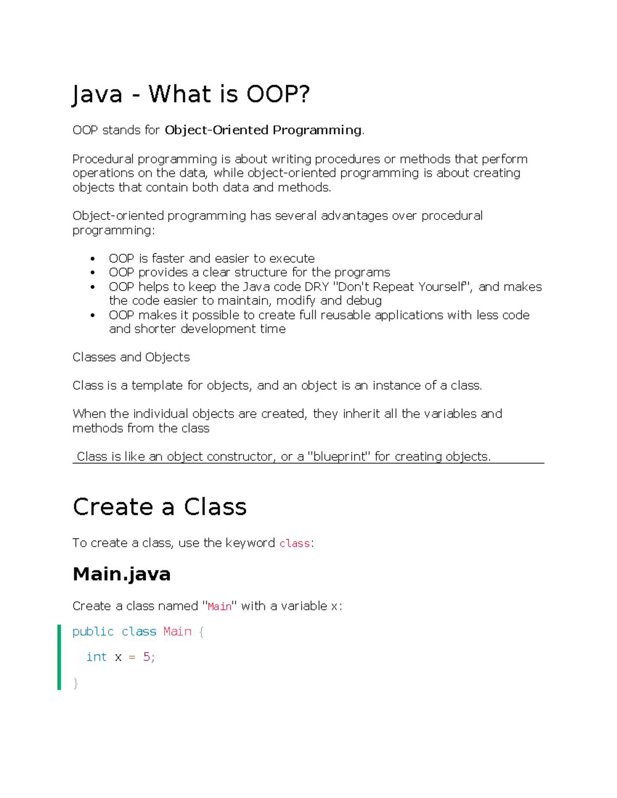 Oop Java What Is Oop Oop Stands For Object Oriented Programming Procedural Programming Is