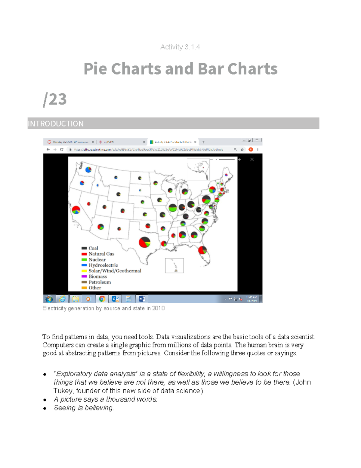 Activity 3-1-4 pie charts & bar graphs-1 - Activity 3. Pie Charts and ...
