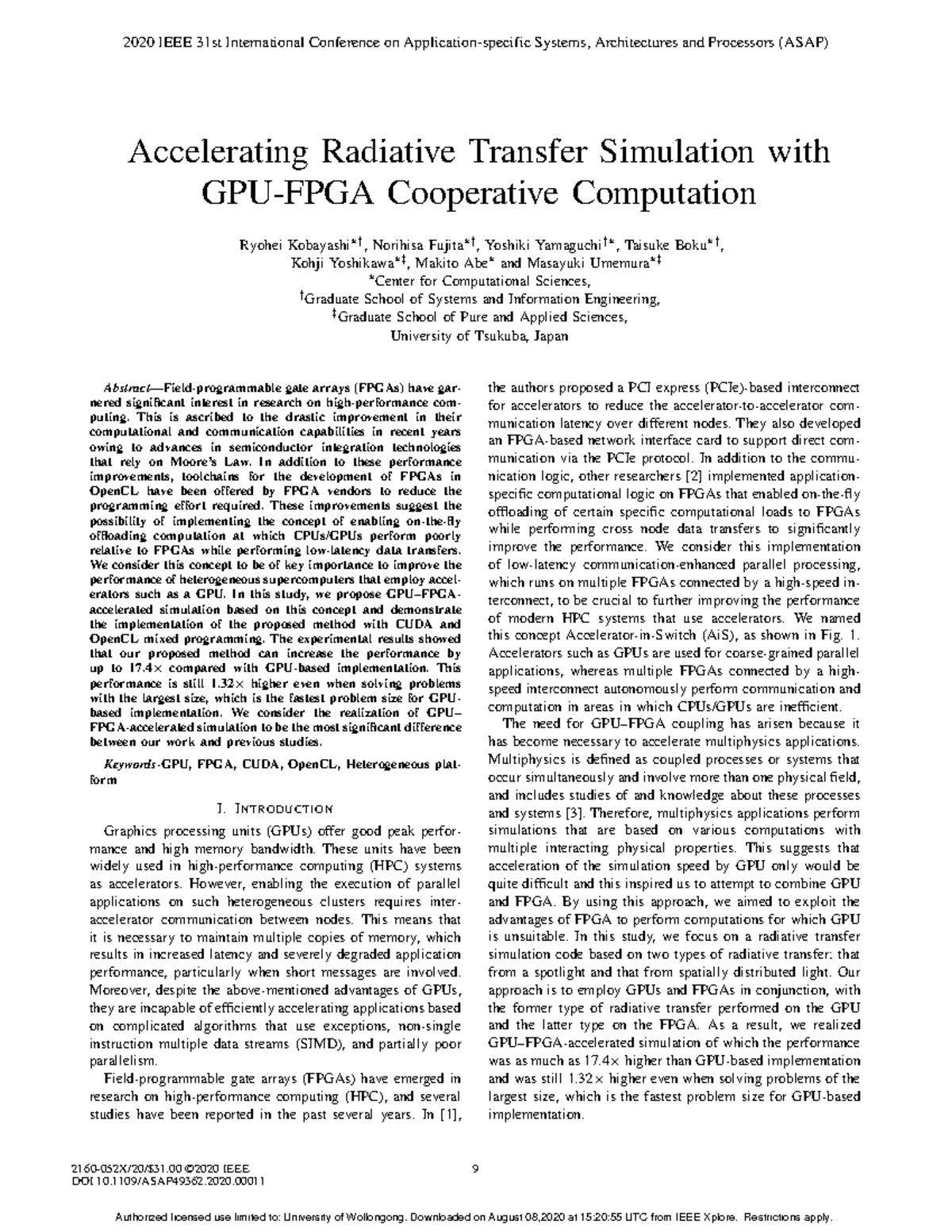 Accelerating Radiative Transfer Simulation with GPU FPGA Cooperative Computation - Accelerating ...