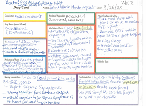 Pharmacology Drug Cards 5 - NSG 124 - Studocu