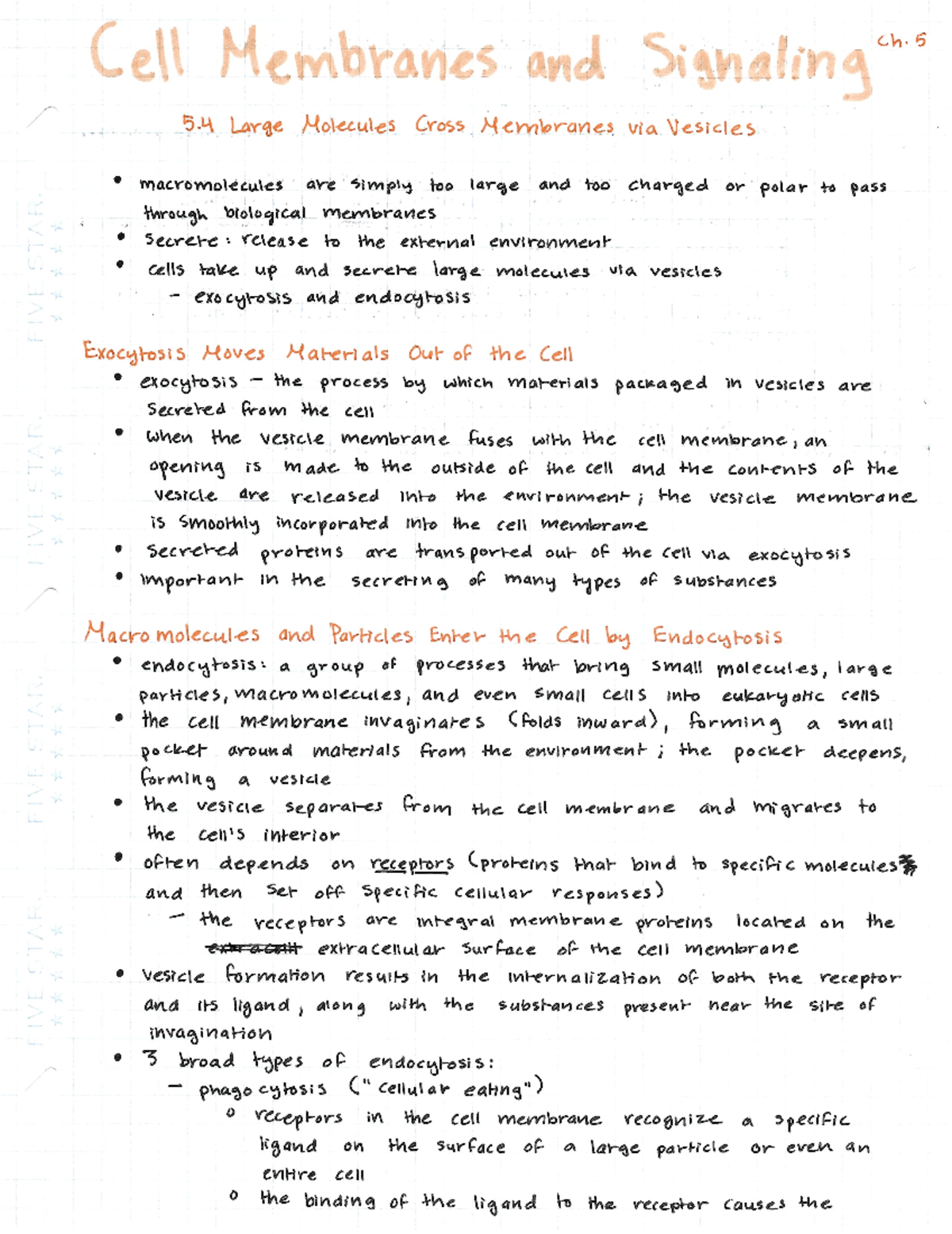 Cell Membranes and Signaling - 5.4 - Studocu