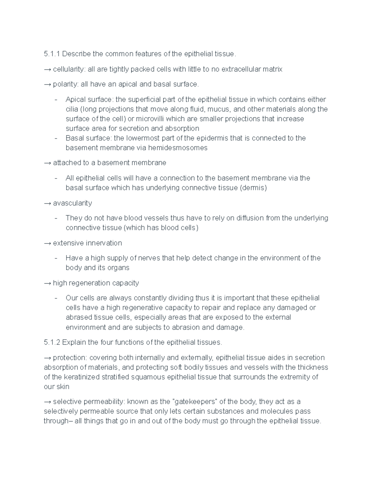 Chapter 5 Learning Objectives - 5.1 Describe the common features of the ...