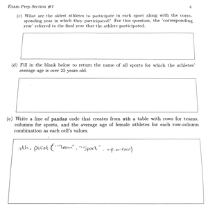 DATA 100 Rreference Sheet - Spring 2024 Data C100/C 200 Midterm Reference Sheet Pandas Suppose ...