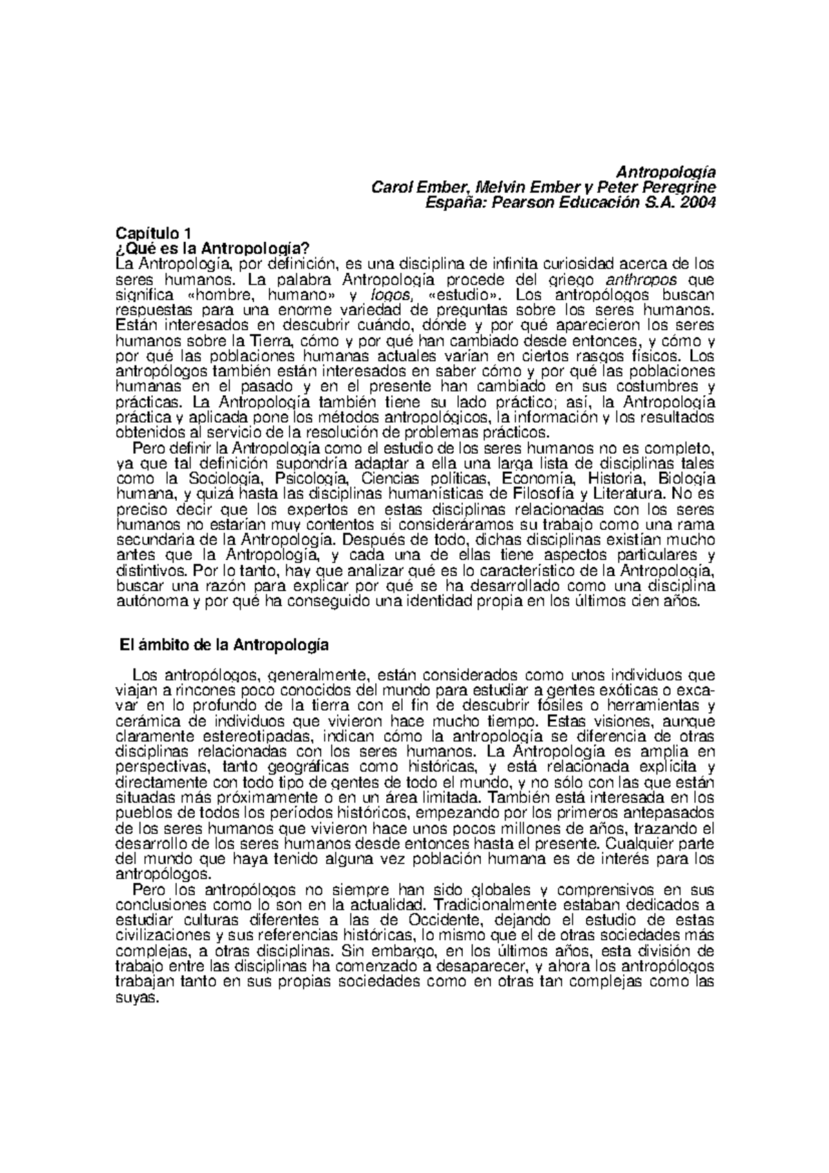 Ember-Carol. Antropología - Antropología Carol Ember, Melvin Ember y ...