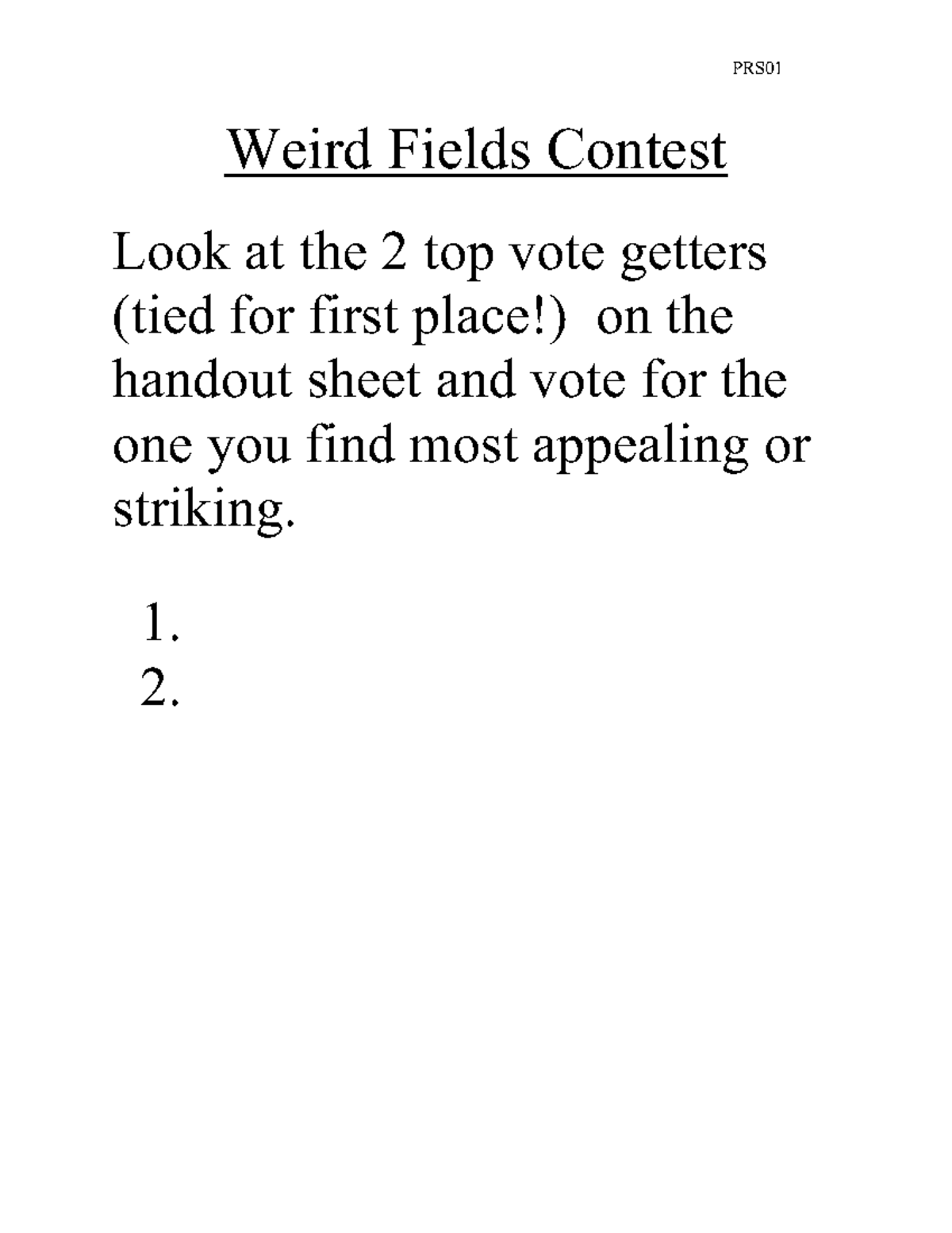 65c2fe70e86587 eb8cae020bca650450 prs w05d2 qonly - Weird Fields ...