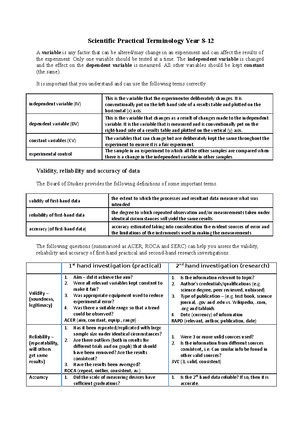 Examples from QCAA IA3 claims to research questions all sciences ...