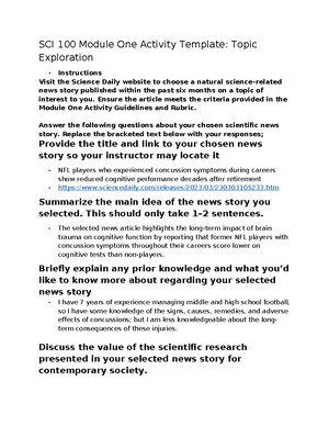 SCS 100 Module Five Activity Template - SCS 100 Module Five Activity Template Replace the ...