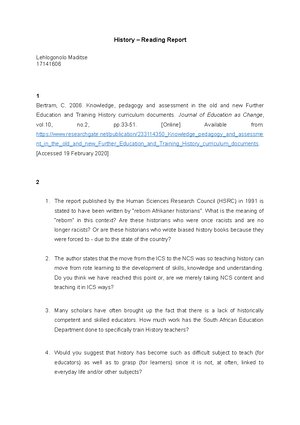 Grade 5 History TERM 1 TEST MEMO - SOCIAL SCIENCES: HISTORY HUNTER ...