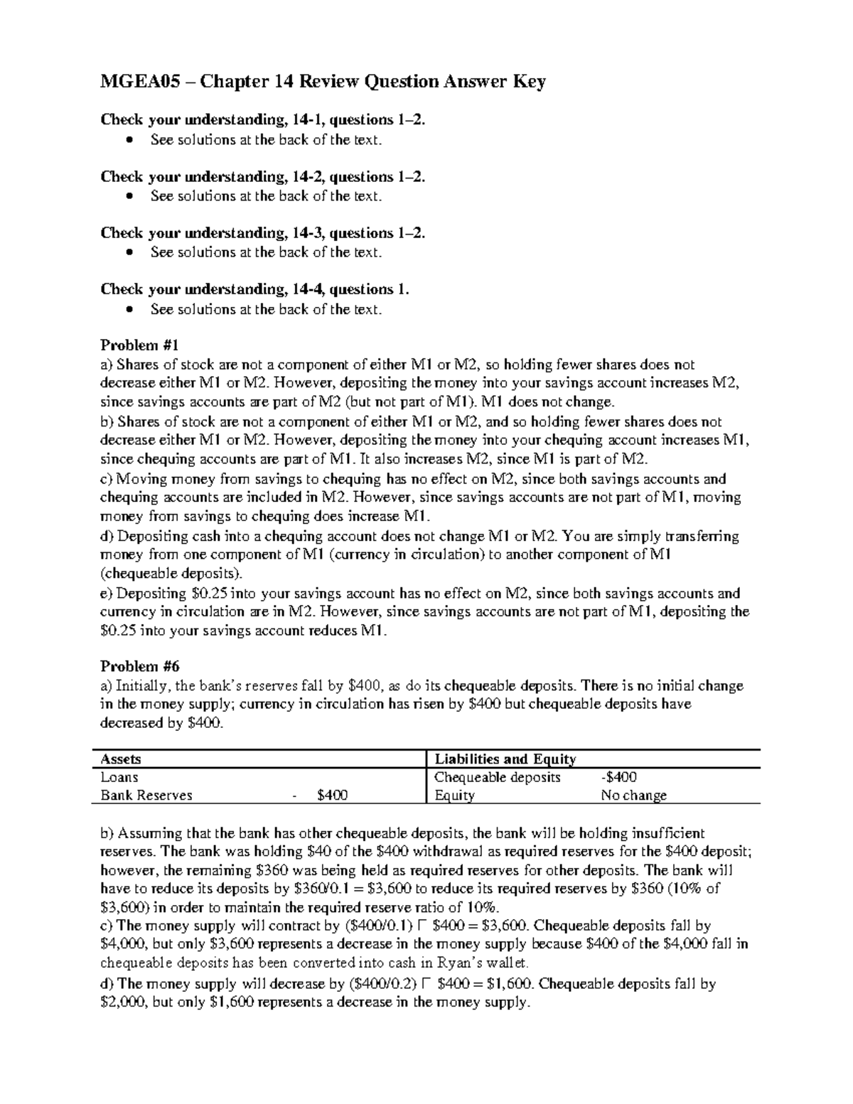MGEA05 Chapter 14 RQ Solutions - MGEA05 – Chapter 14 Review Question ...