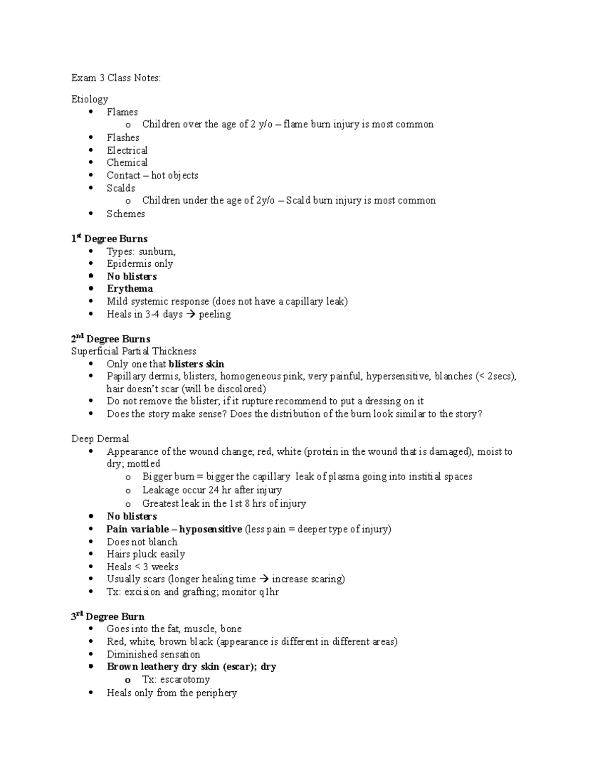 Exam 3 Class Notes 10 - exam help practice - Exam 3 Class Notes ...