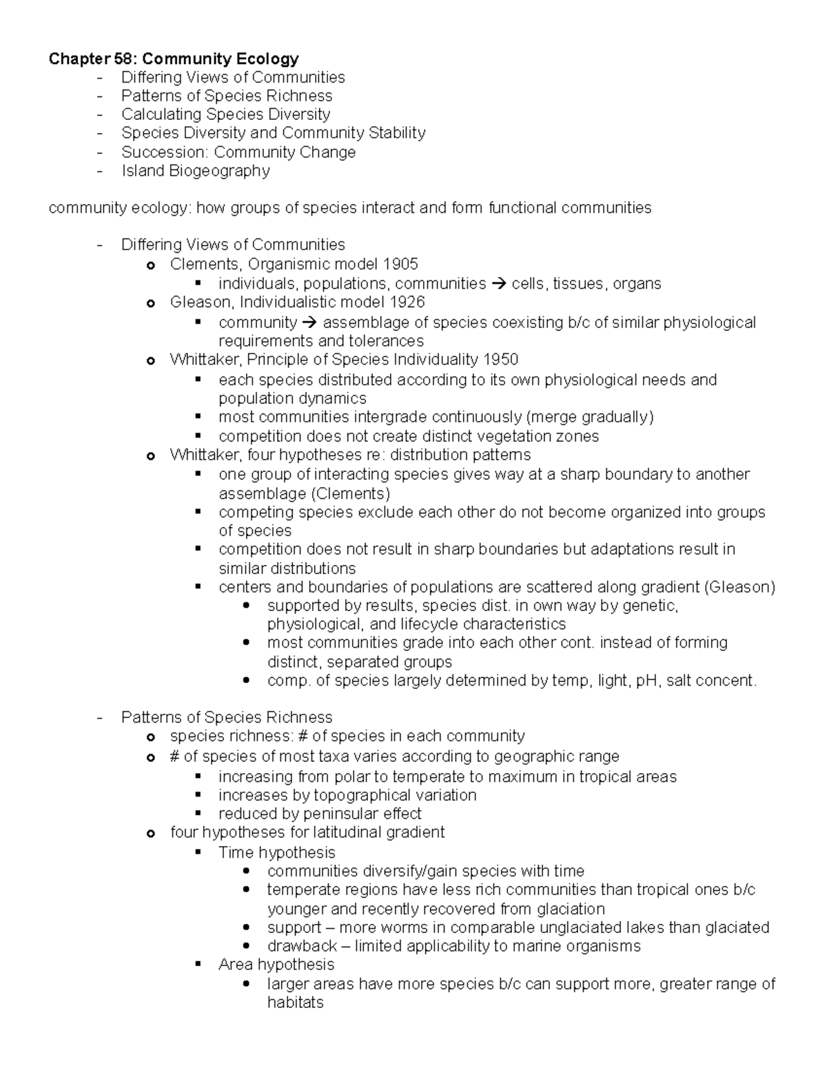 Chapter 58 Community Ecology - Chapter 58: Community Ecology ...